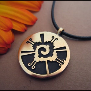 Hunab Ku Necklace: Mayan Inca Aztec Sterling Silver Pendant - Etsy