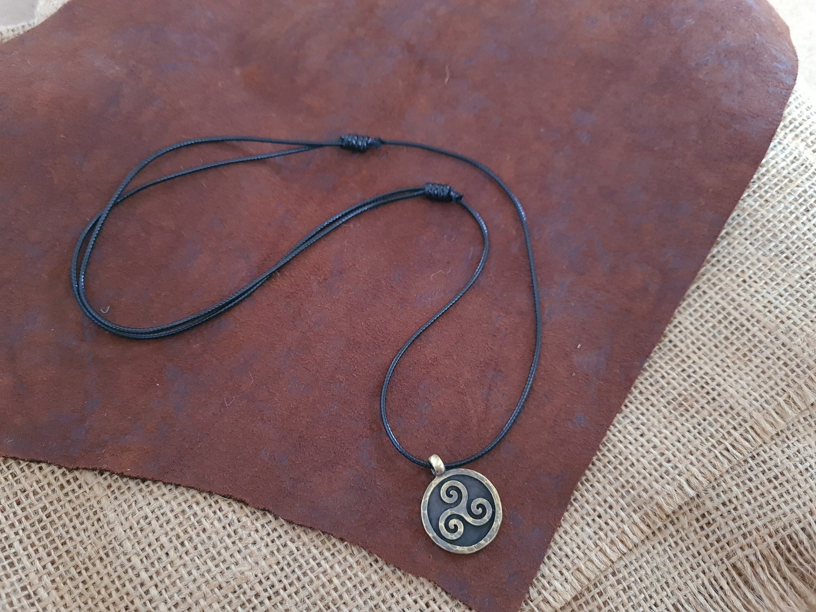 Hand Hammered Triskelion Spiral of Life Pendant – Celtic Triskele ...