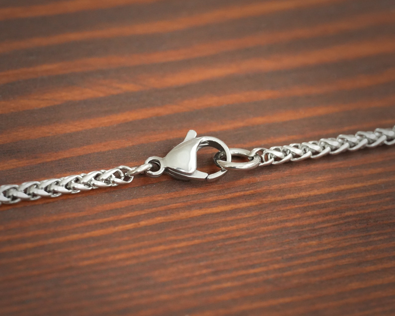 925 Sterling Silver Wheat Chain With Soldered Fittings 22 Inches 3mm ...