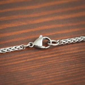 925 Sterling Silver Wheat Chain With Soldered Fittings 22 Inches 3mm ...