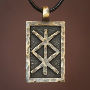 Bind Rune Protection Necklace Viking Elder Futhark Celtic Norse Jewelry ...