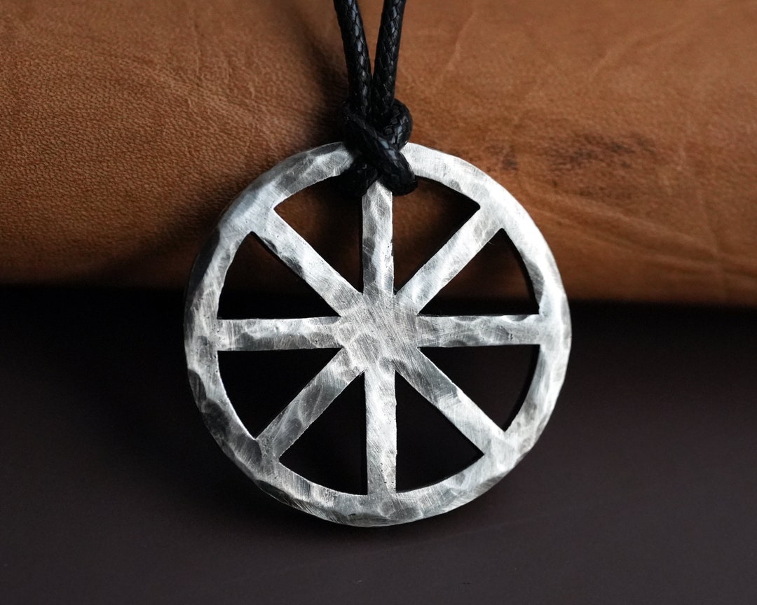 Hand Hammered Ichthys Ichthus Wheel Sun Cross Wheel of Life, Eight ...