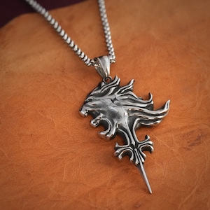Final Fantasy VIII Large Squall Leonhart Griever Necklace Sterling ...