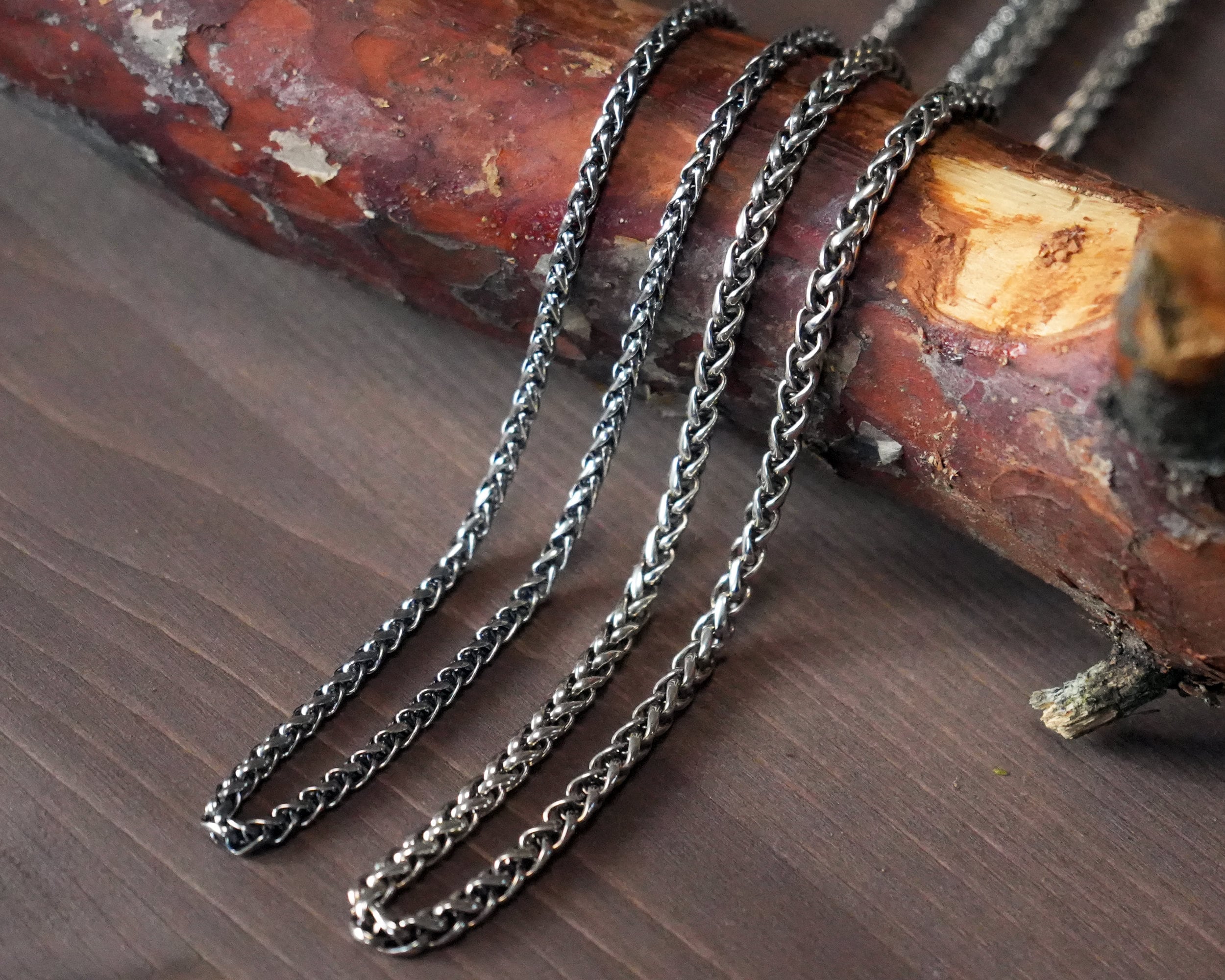 925 Sterling Silver Wheat Chain With Soldered Fittings 22 Inches 3mm ...
