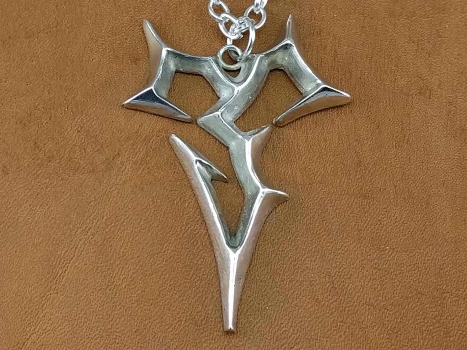 Large Sterling Silver Tidus Necklace From Final Fantasy X - Etsy UK