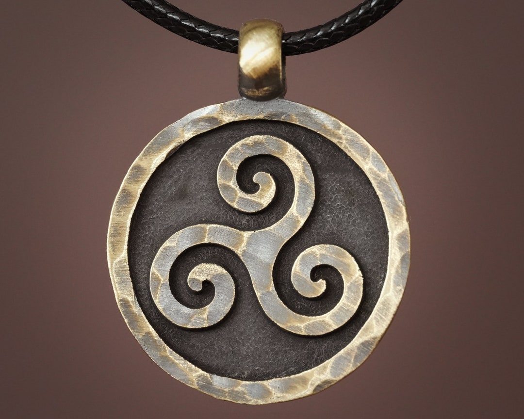 Hand Hammered Triskelion Spiral of Life Pendant – Celtic Triskele ...