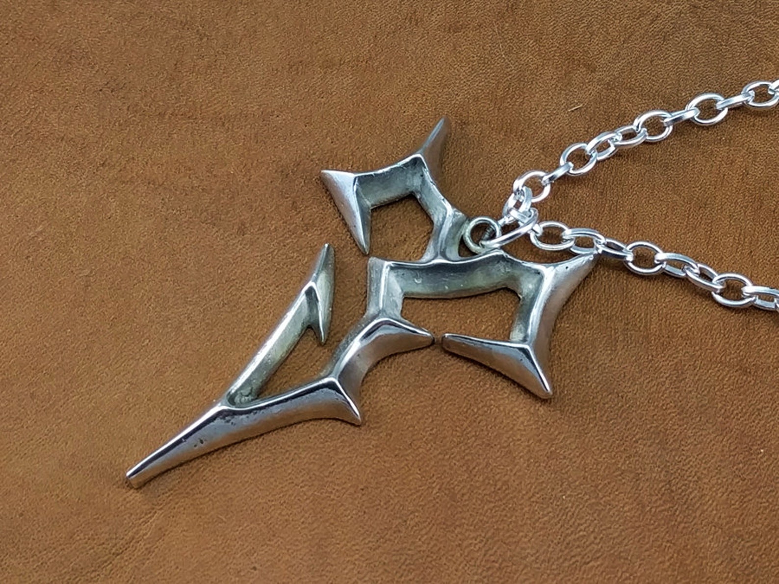 Large Sterling Silver Tidus Necklace From Final Fantasy X - Etsy UK