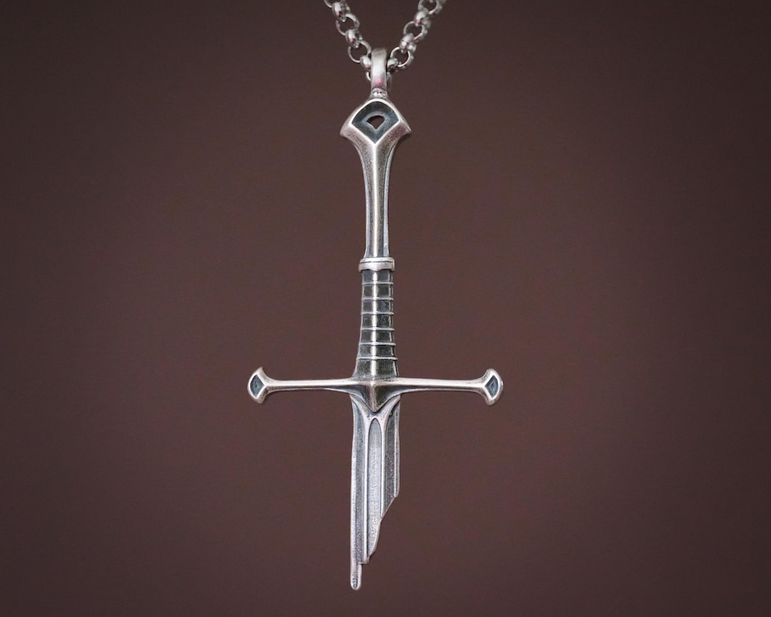 Fantasy Narsil Elven Punk Broken Sword Necklace – A Legendary Piece of ...