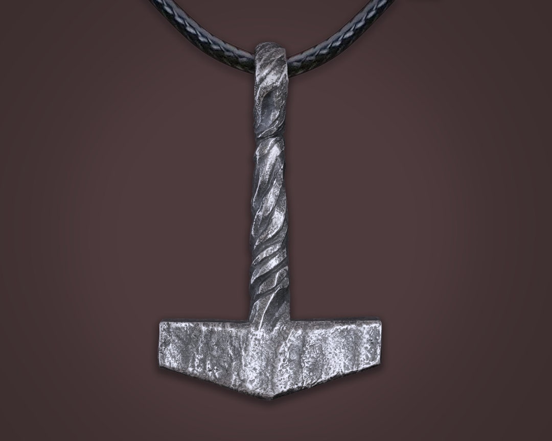 925 Sterling Silver Viking Hammered Texture Thors Hammer Thor Mjölnir ...