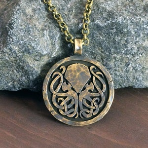 925 Sterling Silver Cthulhu Necklace Pendant Amulet With Chain - Etsy