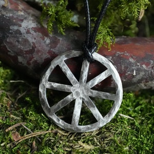 Hand Hammered Ichthys Ichthus Wheel Sun Cross Wheel of Life, Eight ...