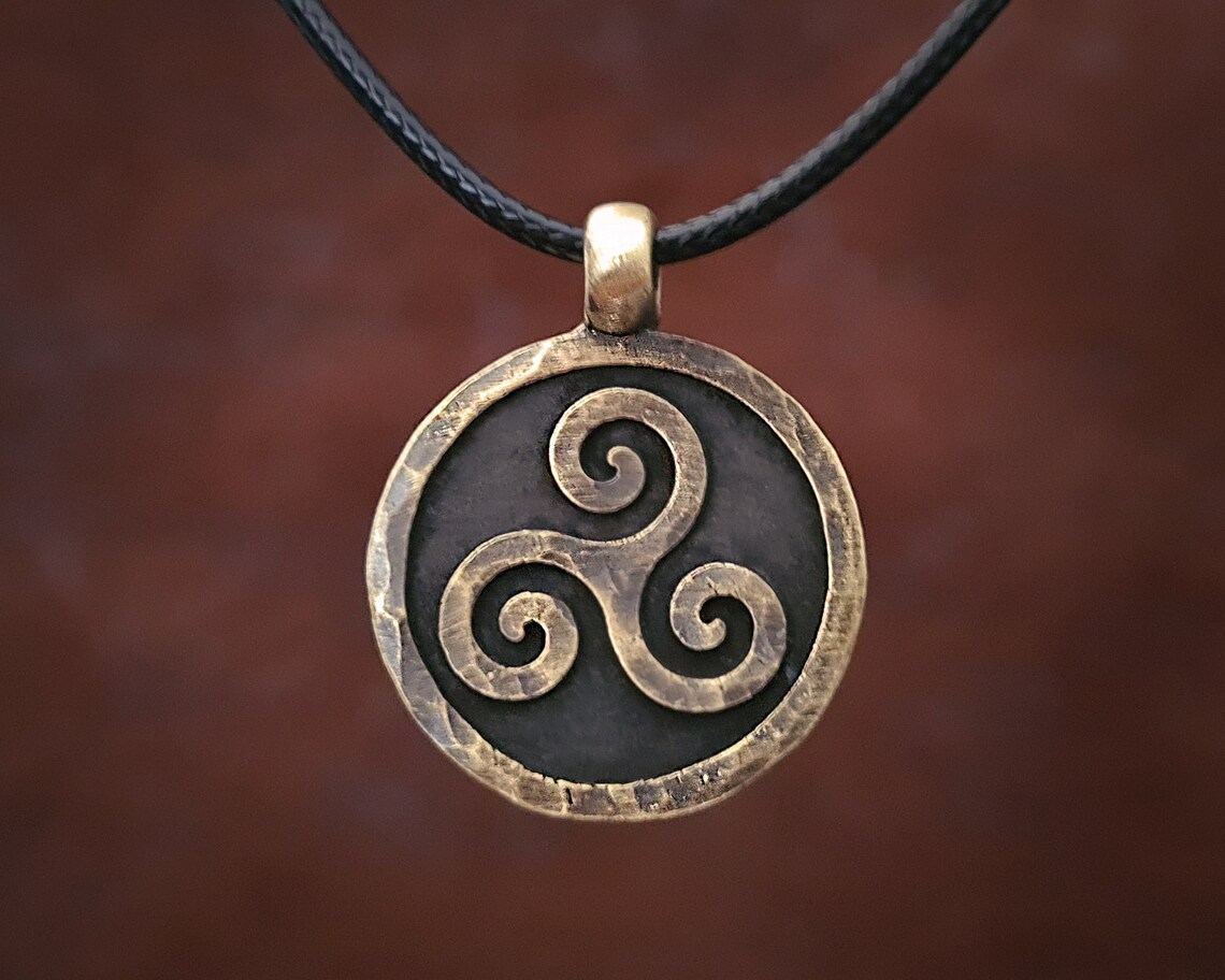 Hand Hammered Celtic Viking Triskelion Triskele Spiral of Life | Etsy