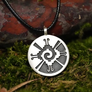 Hunab Ku Necklace: Mayan Inca Aztec Sterling Silver Pendant - Etsy