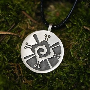 Hunab Ku Necklace: Mayan Inca Aztec Sterling Silver Pendant - Etsy