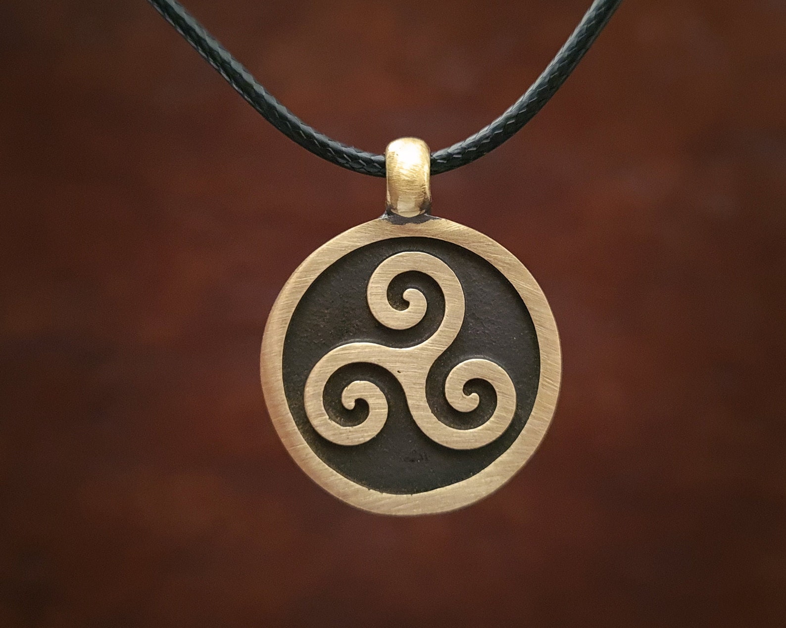 Hand Hammered Triskelion Spiral of Life Pendant – Celtic Triskele ...