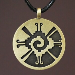 Hunab Ku Necklace: Mayan Inca Aztec Sterling Silver Pendant - Etsy