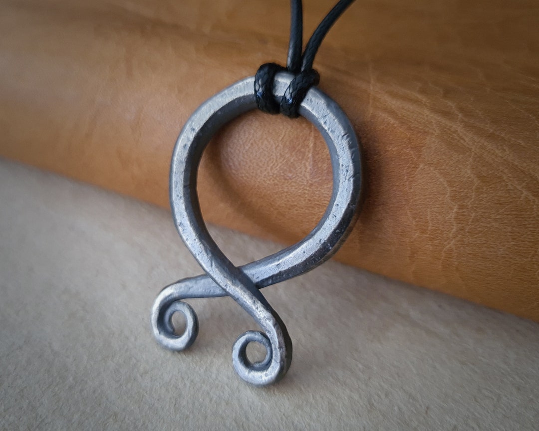 Sterling Silver Troll Cross Pendant: Hand Hammered Viking Norse Amulet ...