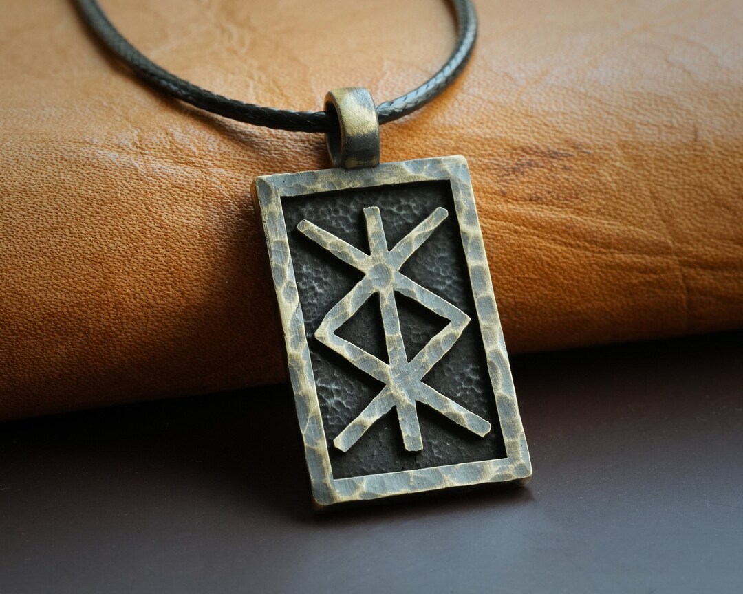 Bind Rune Protection Necklace Viking Elder Futhark Celtic Norse Jewelry ...