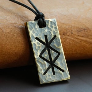 Bind Rune Protection Necklace Viking Elder Futhark Celtic Norse Jewelry ...