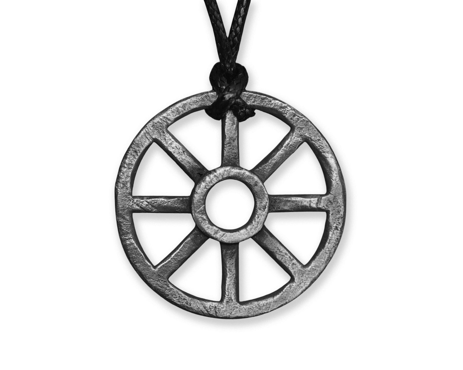 Handmade Taranis Wheel Pendant – Celtic Sun Cross Necklace in Sterling ...