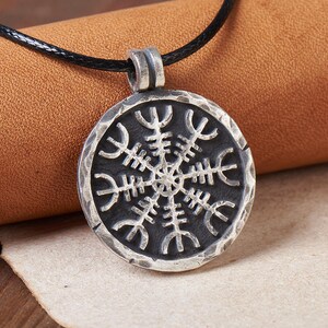 925 Sterling Silver Viking Protection Amulet Aegishjalmur - Etsy