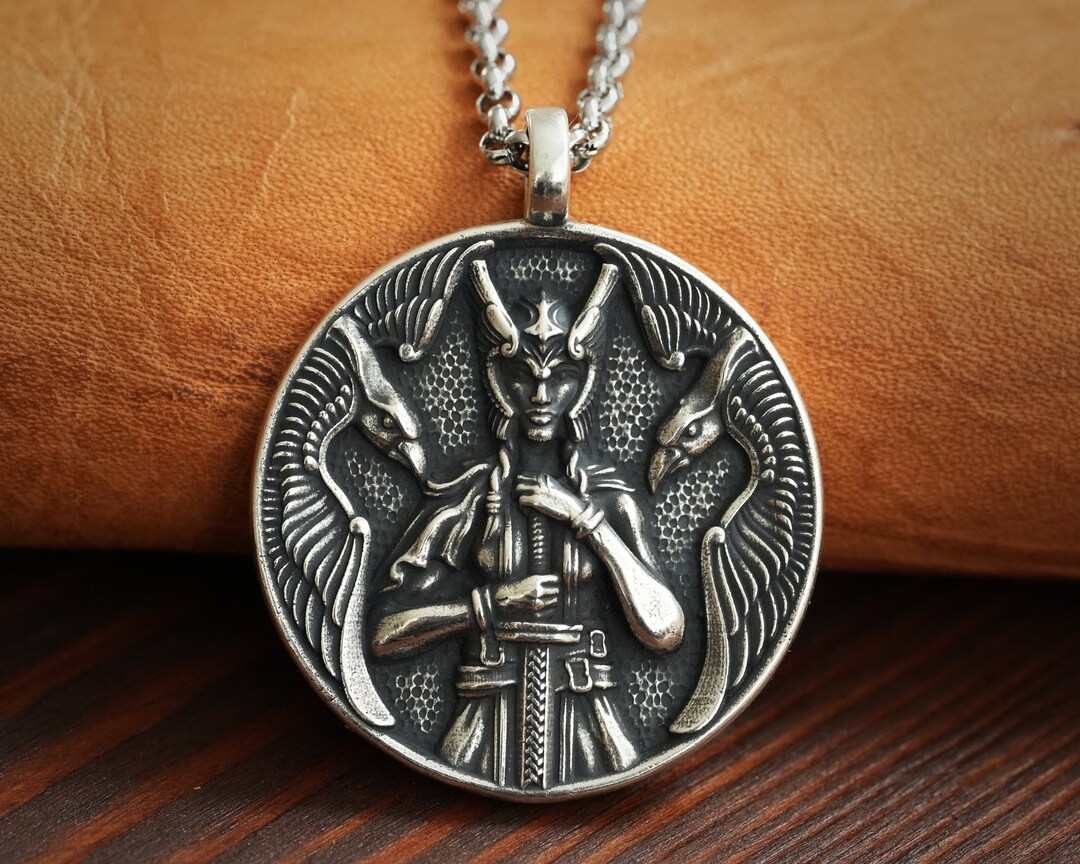 Valkyrie Necklace: Sterling Silver Norse Guardian Pendant With Odin ...