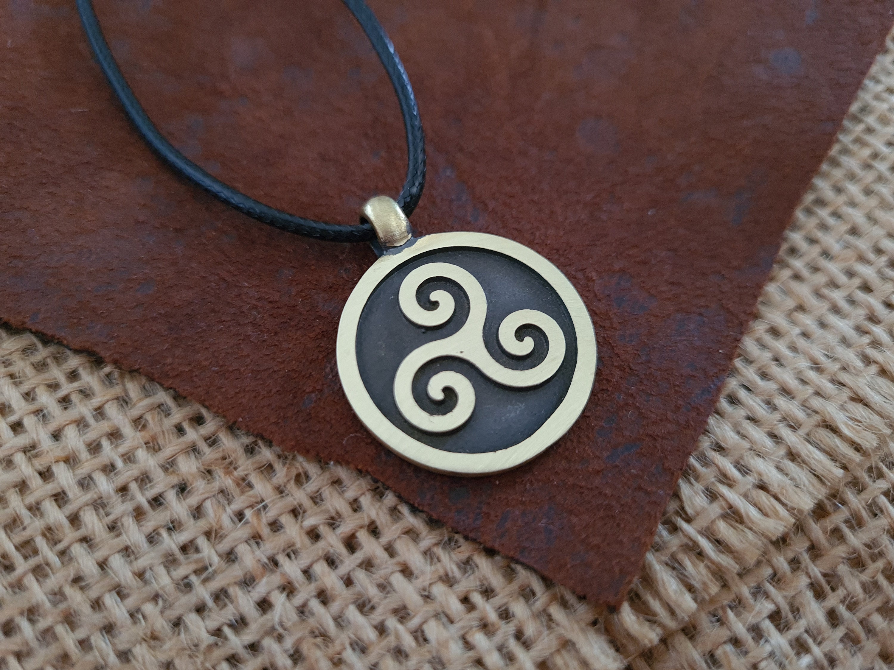 Hand Hammered Triskelion Spiral of Life Pendant – Celtic Triskele ...