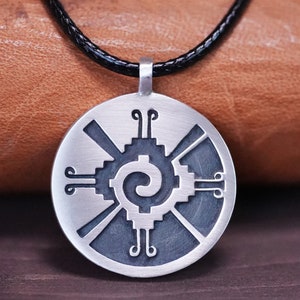 Hunab Ku Necklace: Mayan Inca Aztec Sterling Silver Pendant - Etsy