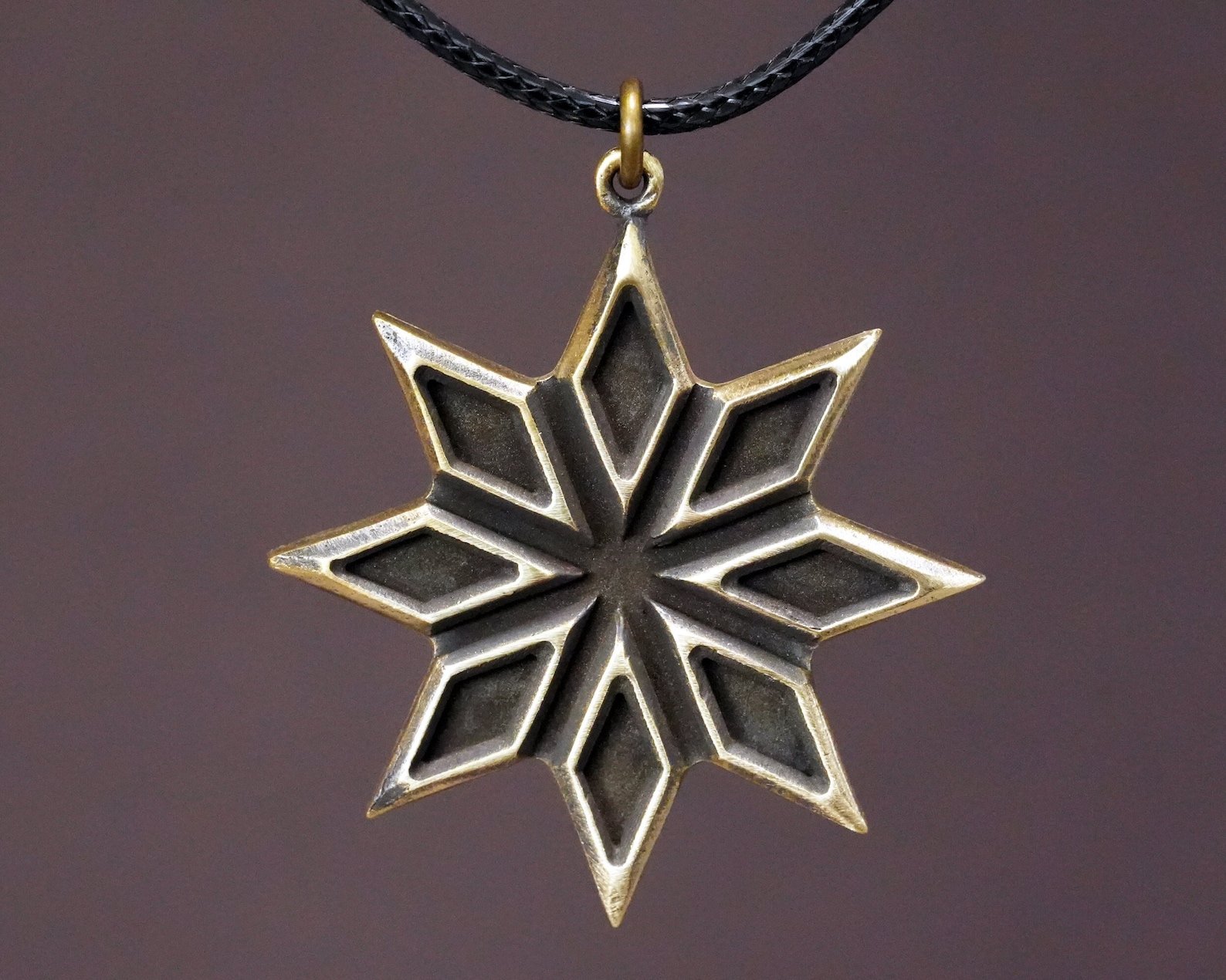 Octagram Pendant: Sterling Silver Eight Pointed Star Necklace - Etsy