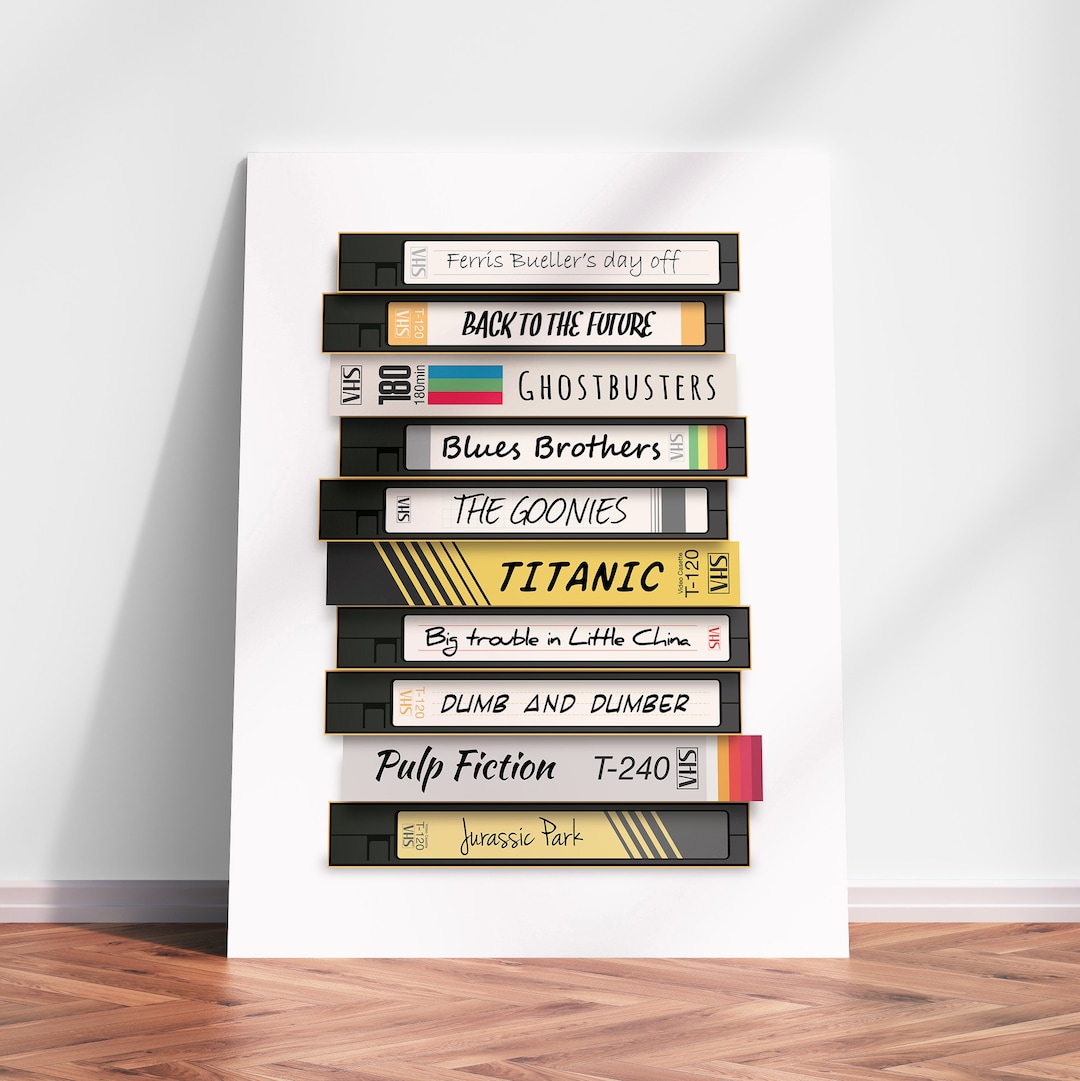 Custom VHS Movie Poster Print, Personalized Video Tape Art, Custom ...
