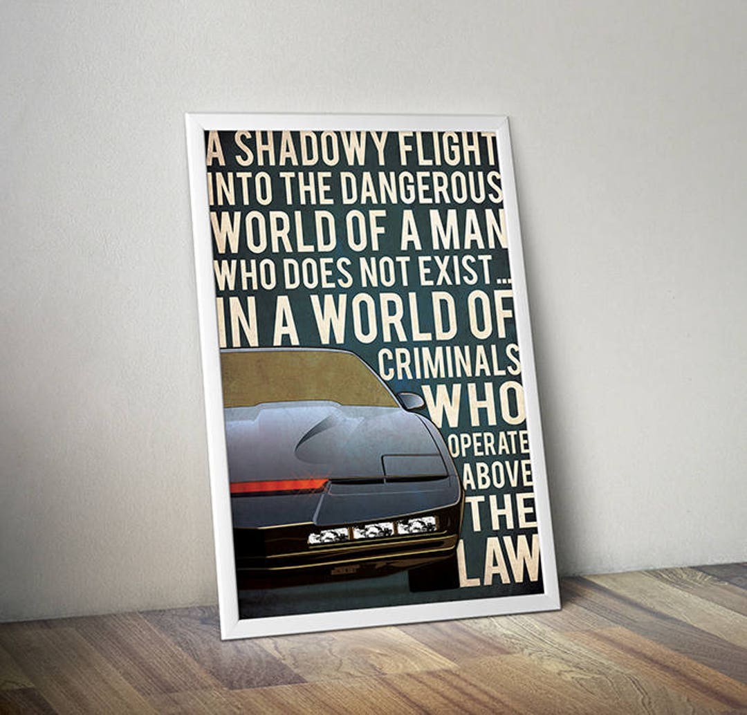 Knight Rider Poster, Knight Rider Print, KITT, Gift for Him, Gift ...