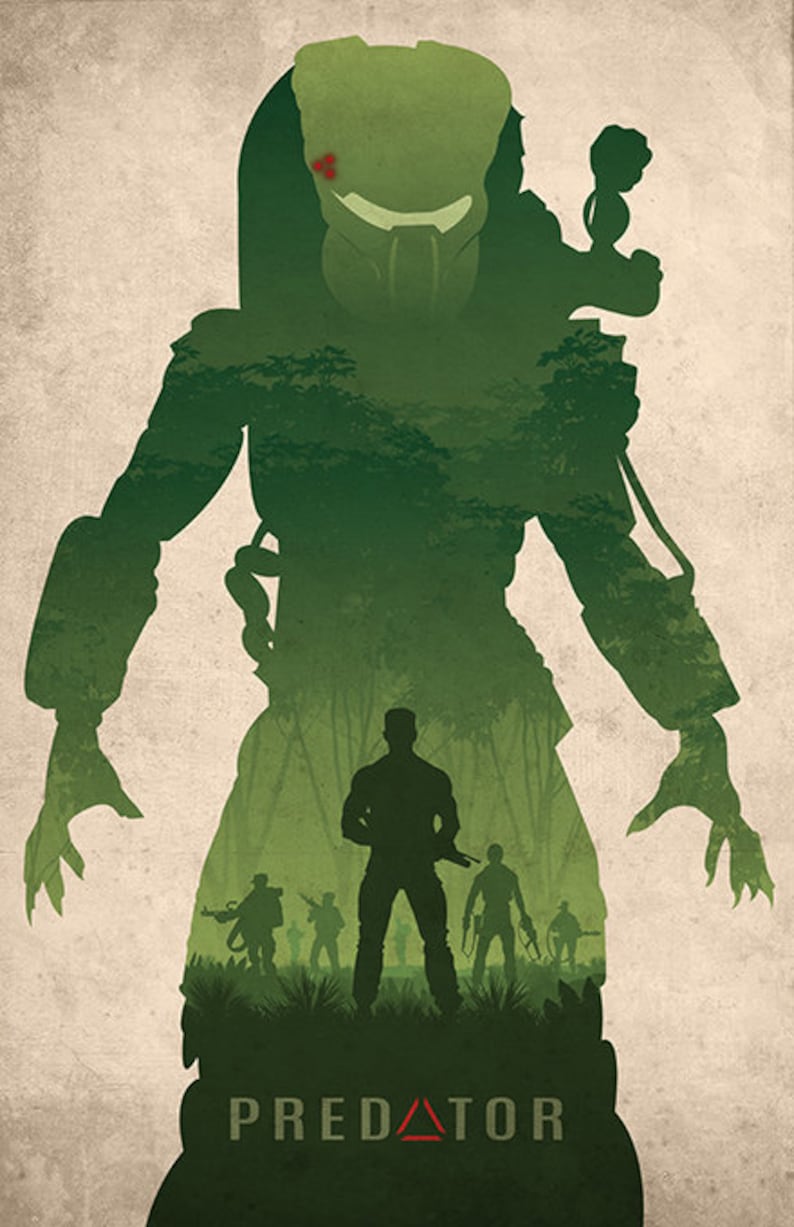 Predator movie poster alternative movie poster classic movie | Etsy