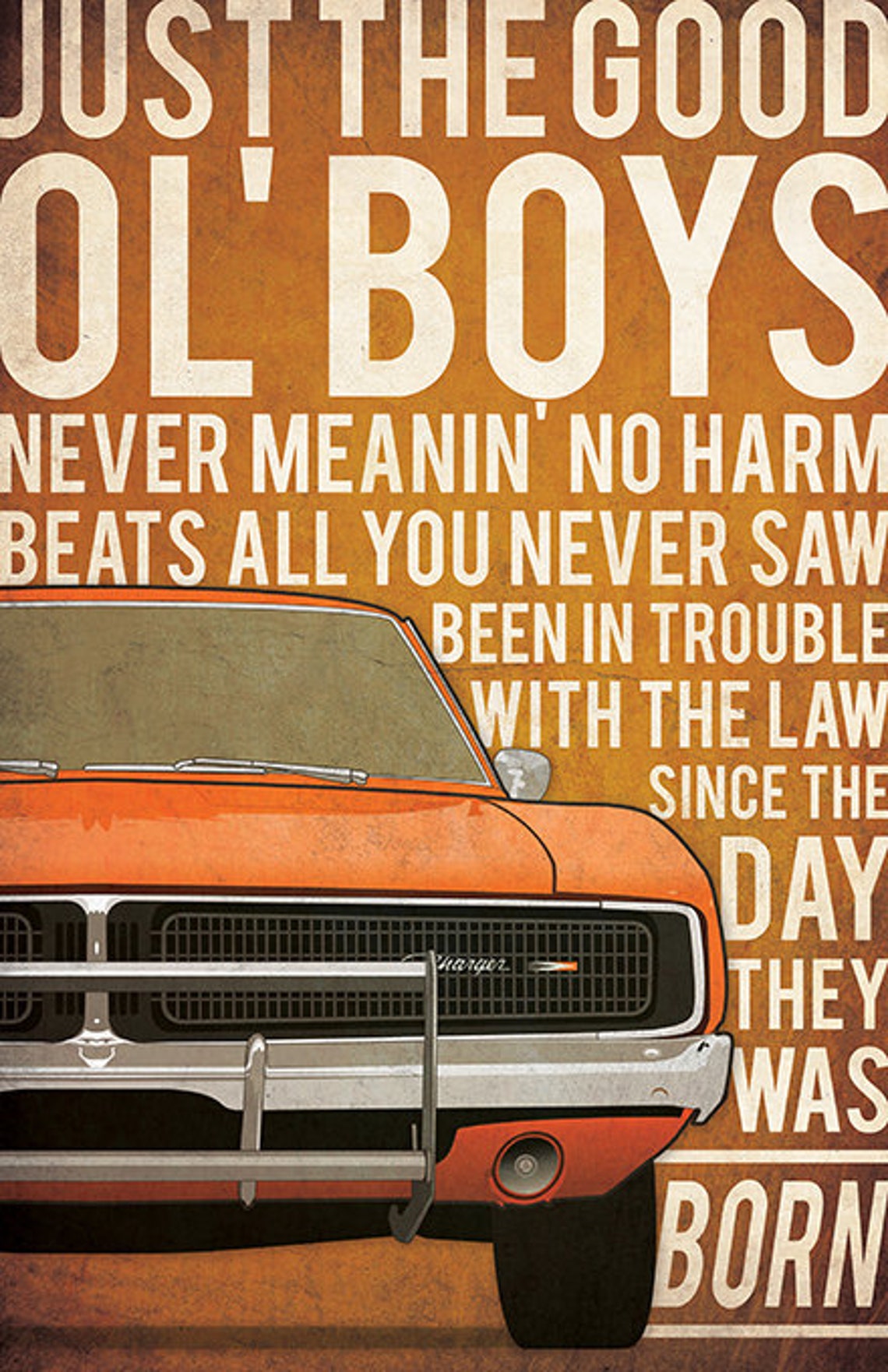 The Dukes of Hazzard Poster the Dukes of Hazzard Print - Etsy