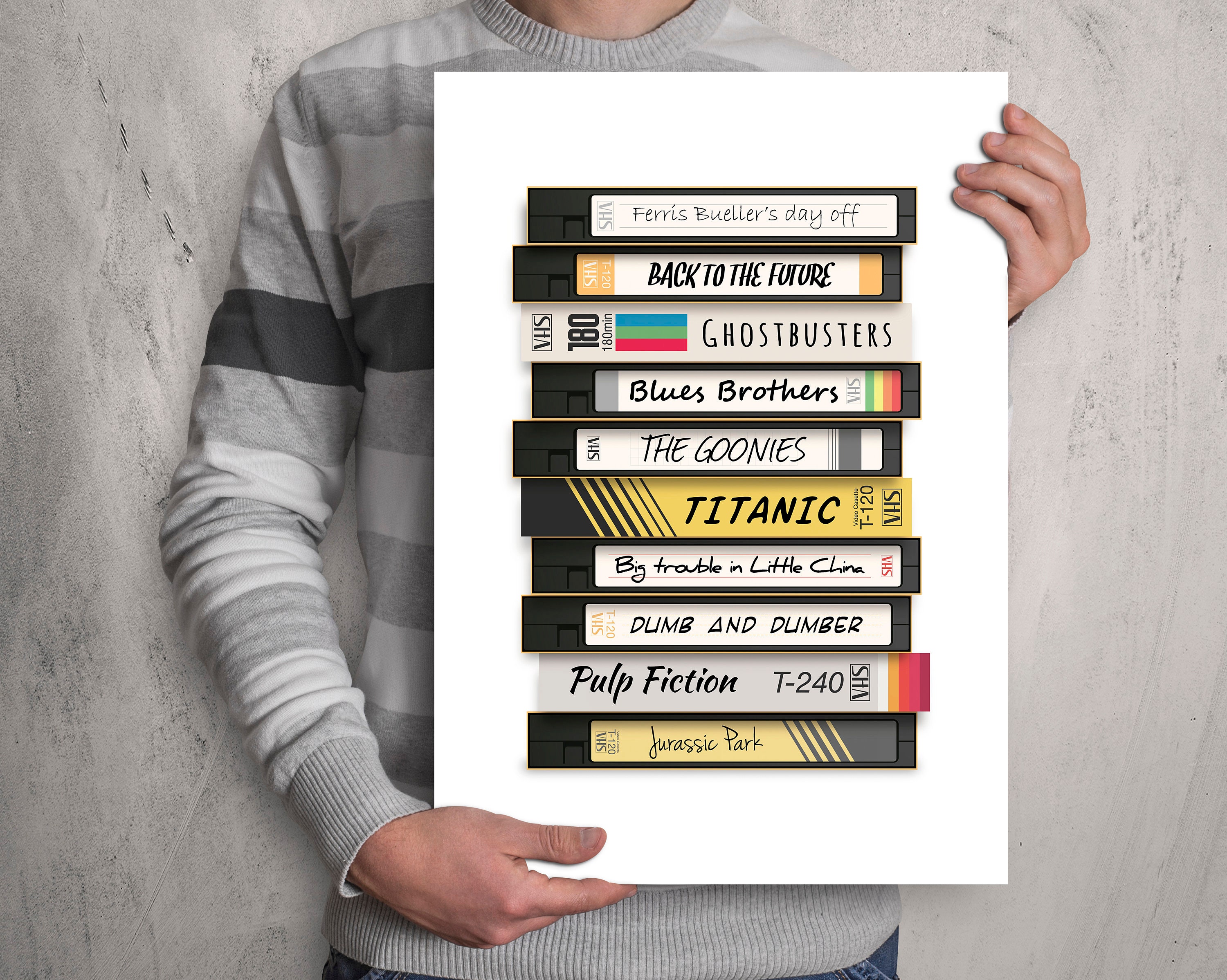Custom Video Tape Poster Personalized Movie Print VHS Movie - Etsy