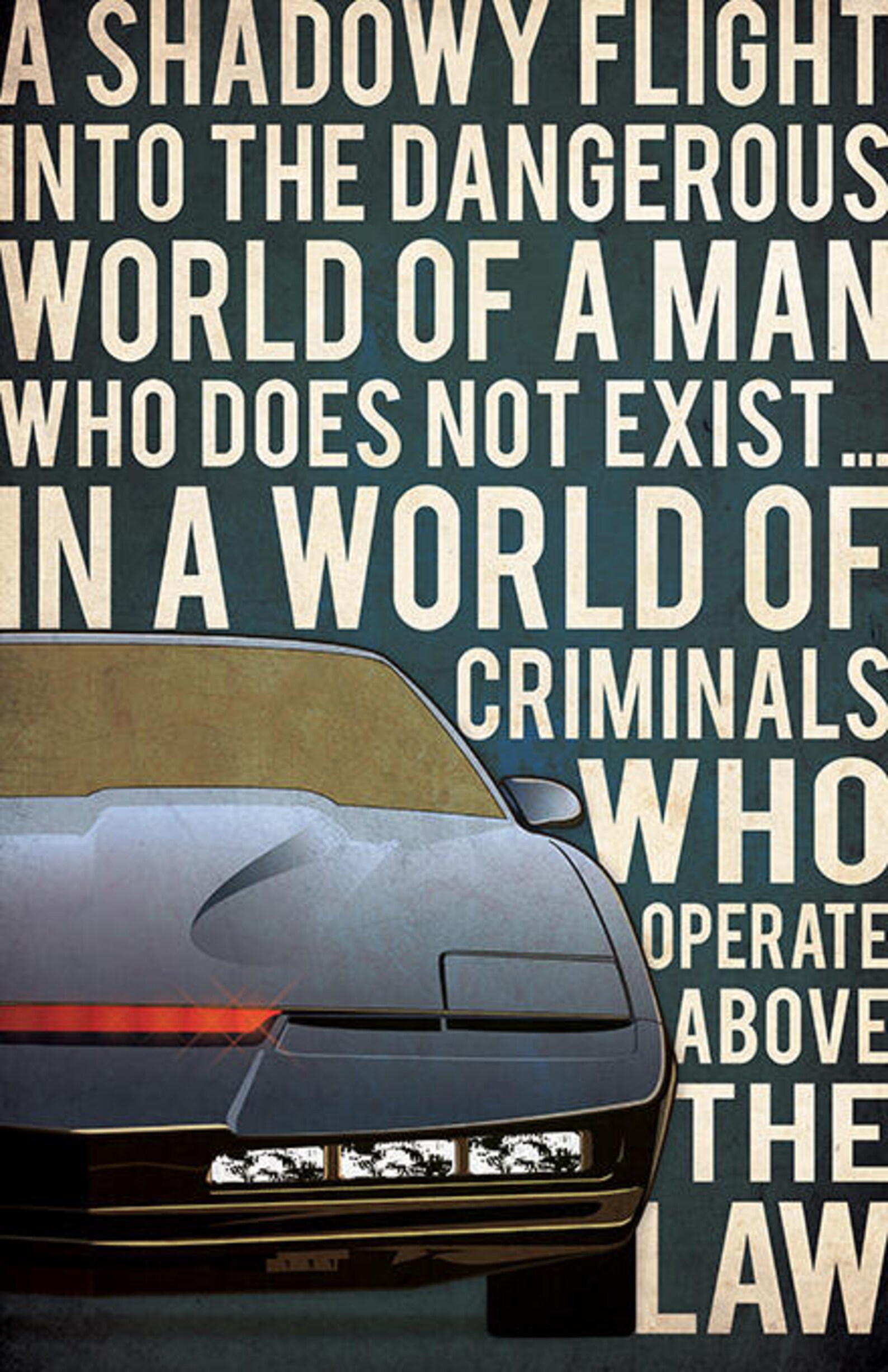 Knight Rider Poster Knight Rider Print Wall Art Wall Decor - Etsy