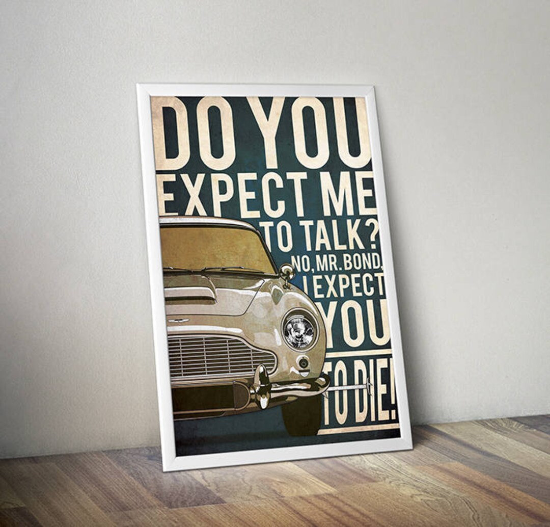 James Bond Movie Poster, James Bond Print, 007, Goldfinger Movie Poster ...