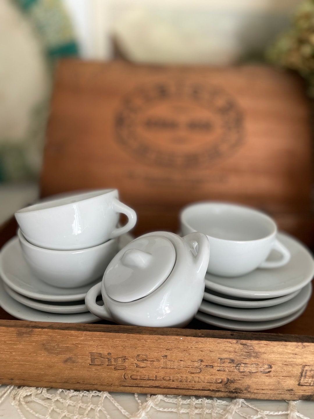 Ironstone Tea Set Child Set Petite Porcelain 11 Piece - Etsy