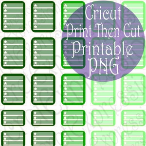 Star Checkbox Green Printable Planner Stickers Check List - Etsy