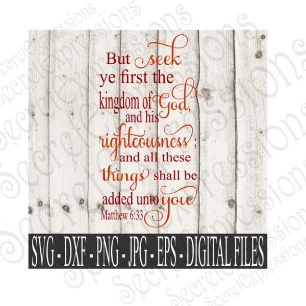 Matthew 6 33 - Etsy