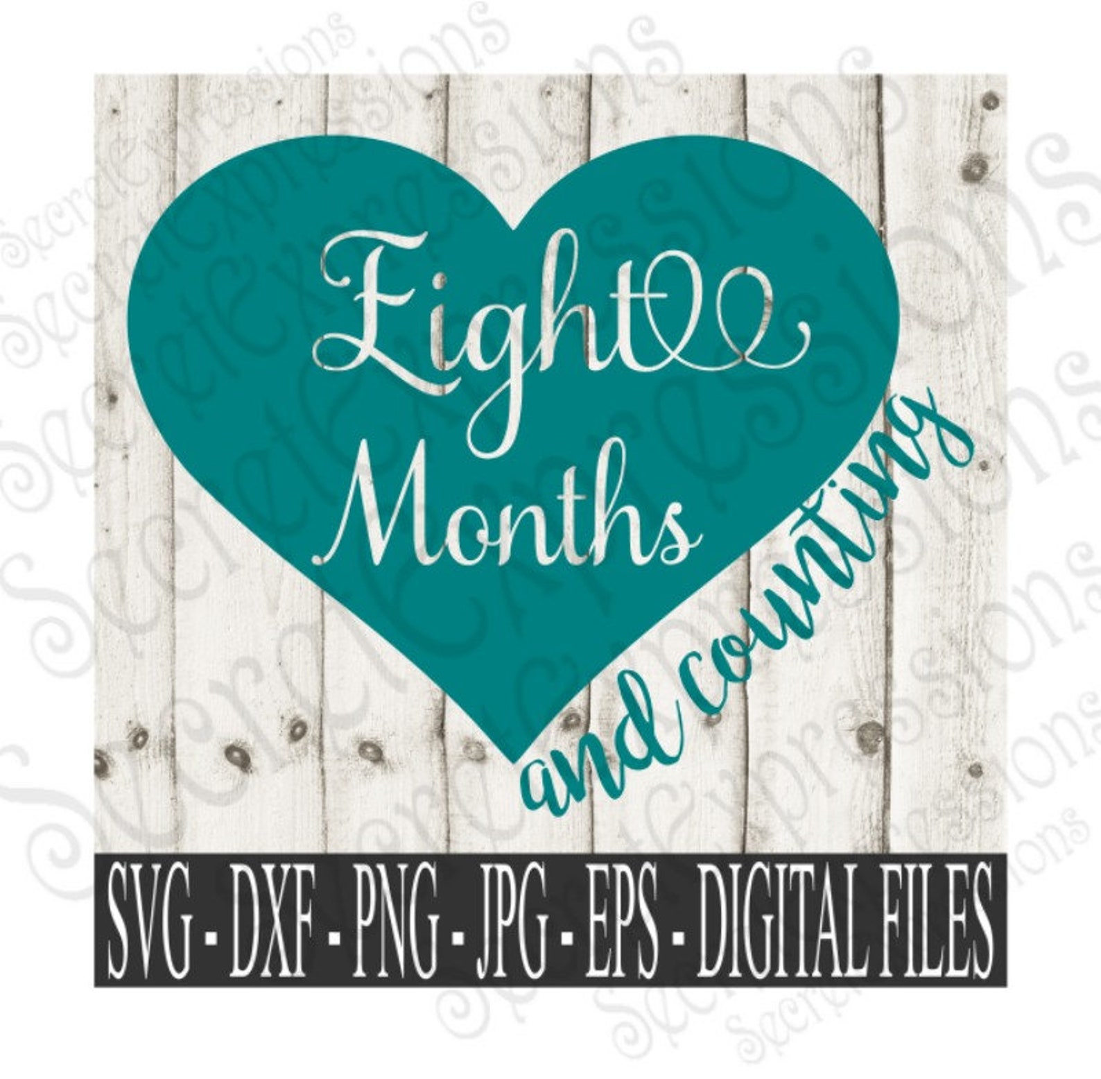 Eight Months & Counting Svg Mom to Be Svg Pregnancy Svg - Etsy
