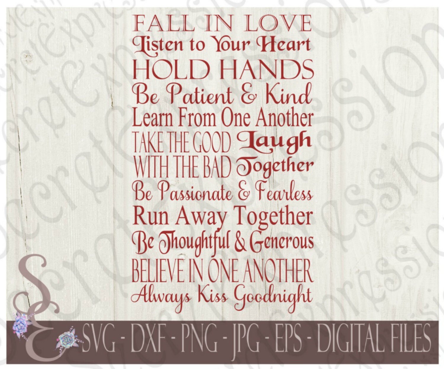 Fall in Love Svg Love Subway Sign for Valentine's Day | Etsy