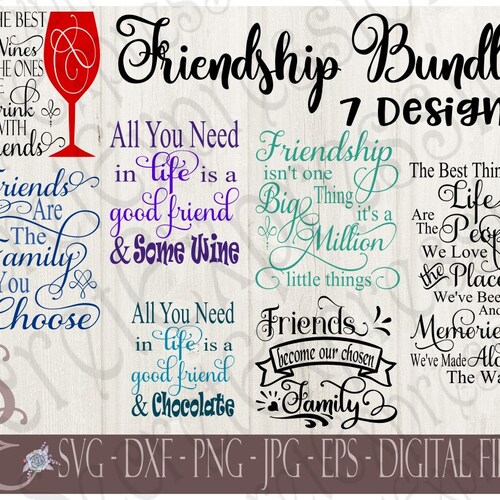 Friend Svg Bundle Friendship Digital SVG File for Cricut or - Etsy
