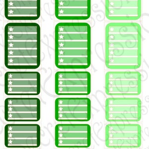 Star Checkbox Green Printable Planner Stickers Check List | Etsy