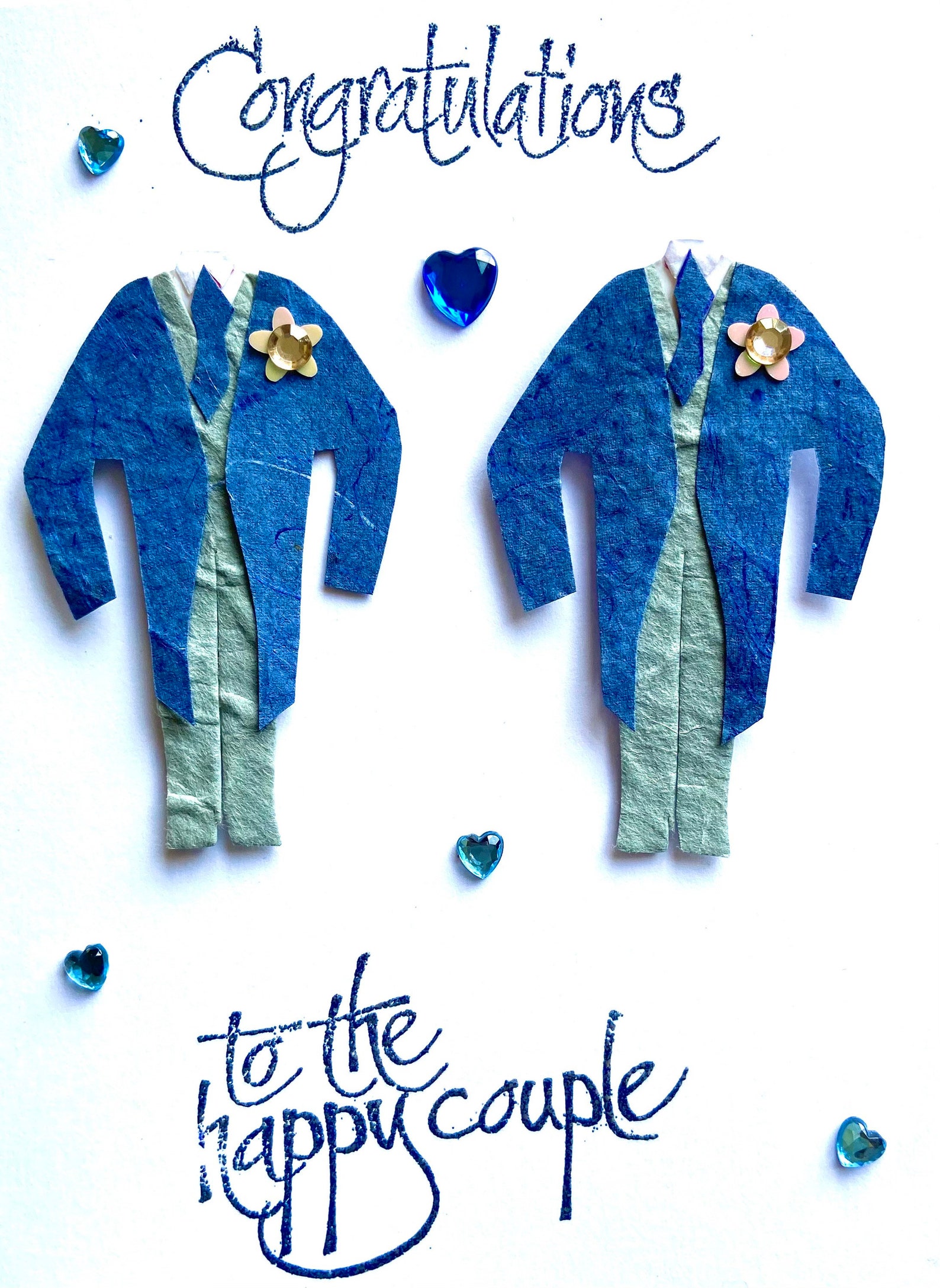 Gay Wedding Card Congratulations Groom And Groom Mr And Mr Etsy