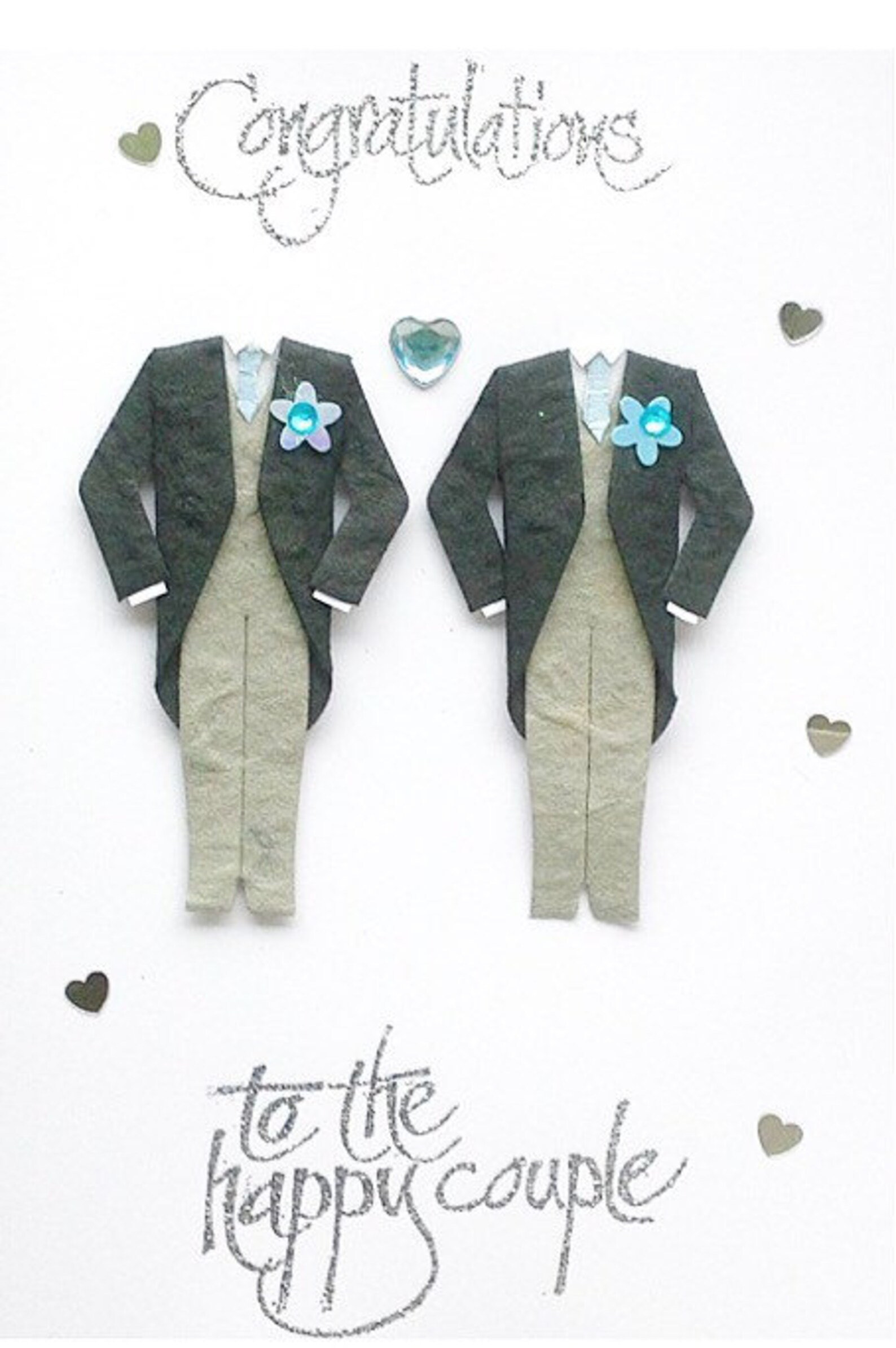 Gay Wedding Card / Congratulations / Groom and Groom / Mr & Mr / Civil ...