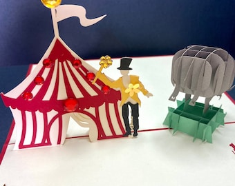 Circus Pop up Card - Etsy