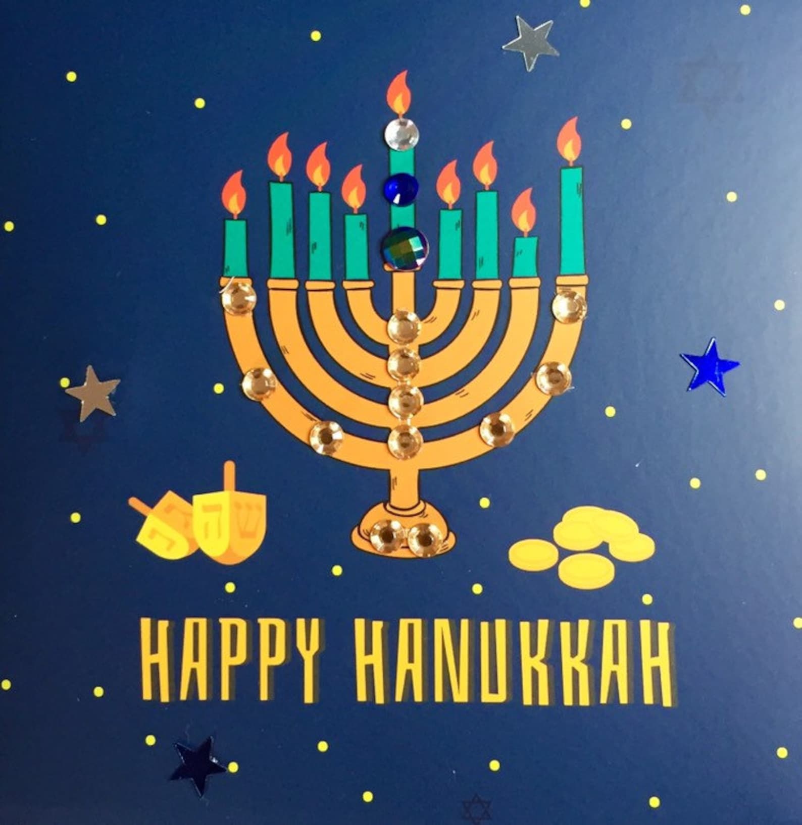 Hanukkah Card/jewish Festival/jewish Greeting - Etsy