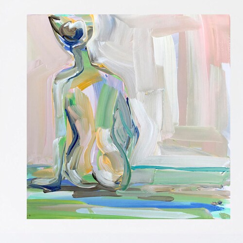 PRINT on Paper or Canvas seated Figure - Etsy