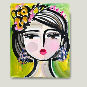 Girl PRINT on Paper or Canvas, Abstract Face "zuzu" - Etsy