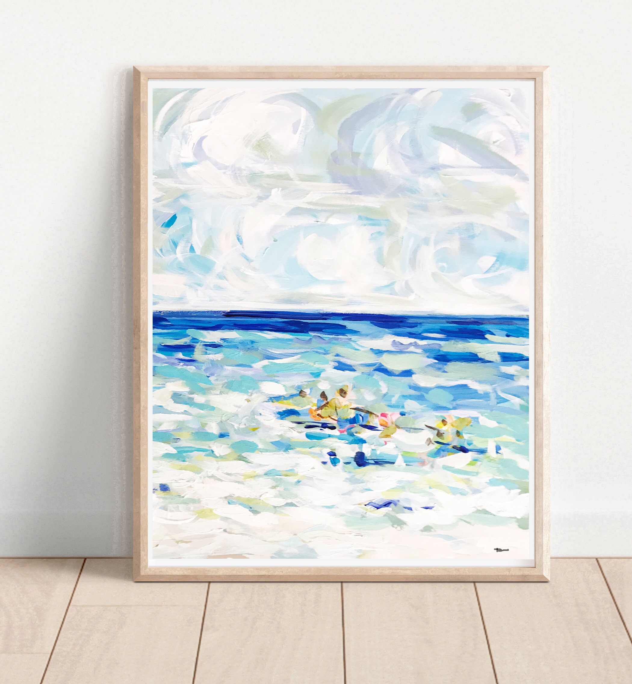 Beach PRINT on Paper or Canvas, "waves" - Etsy